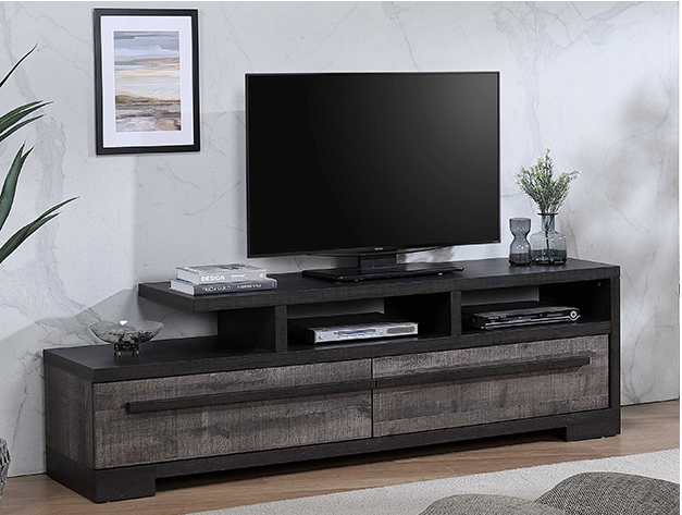 B8160-9 REMINGTON TV STAND GRAY/EBONY – SuperNovaSimple.com
